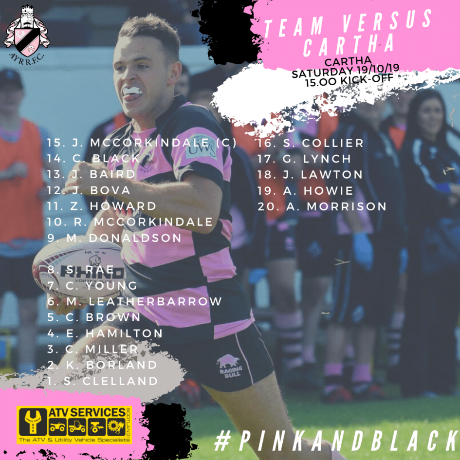 McCorkindale to lead side into Cartha Clash : Ayr Rugby Football Club