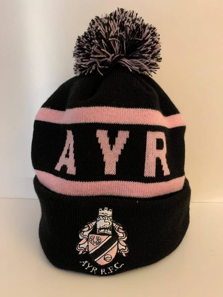 Hat - Ayr Rugby Bobble Hat - Black : Ayr Rugby Football Club