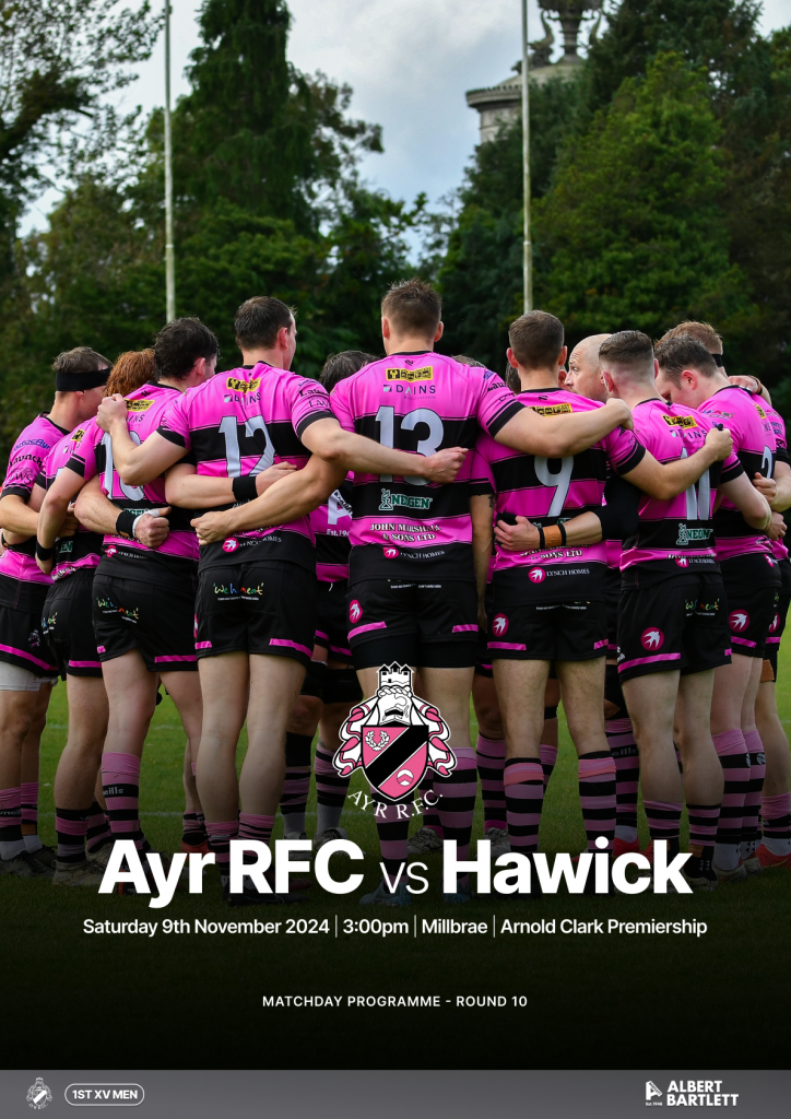 MATCHDAY PROGRAMME - AYR VS HAWICK : Ayr Rugby Football Club